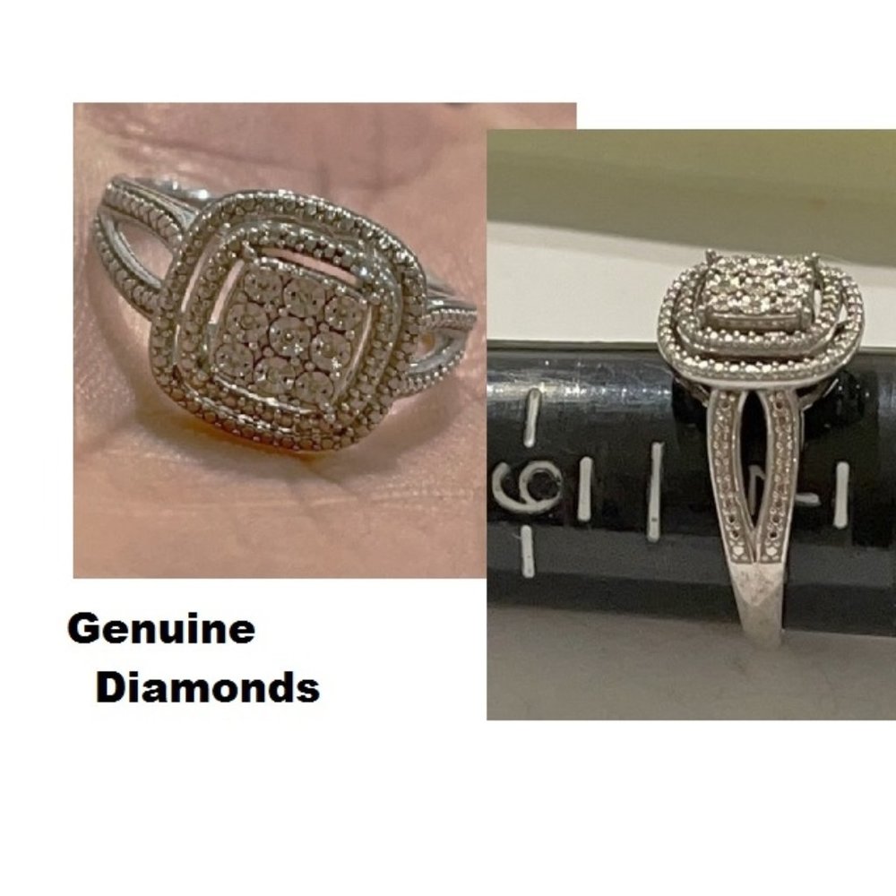 925 Sterling Genuine Diamond Profile Ring - Gem